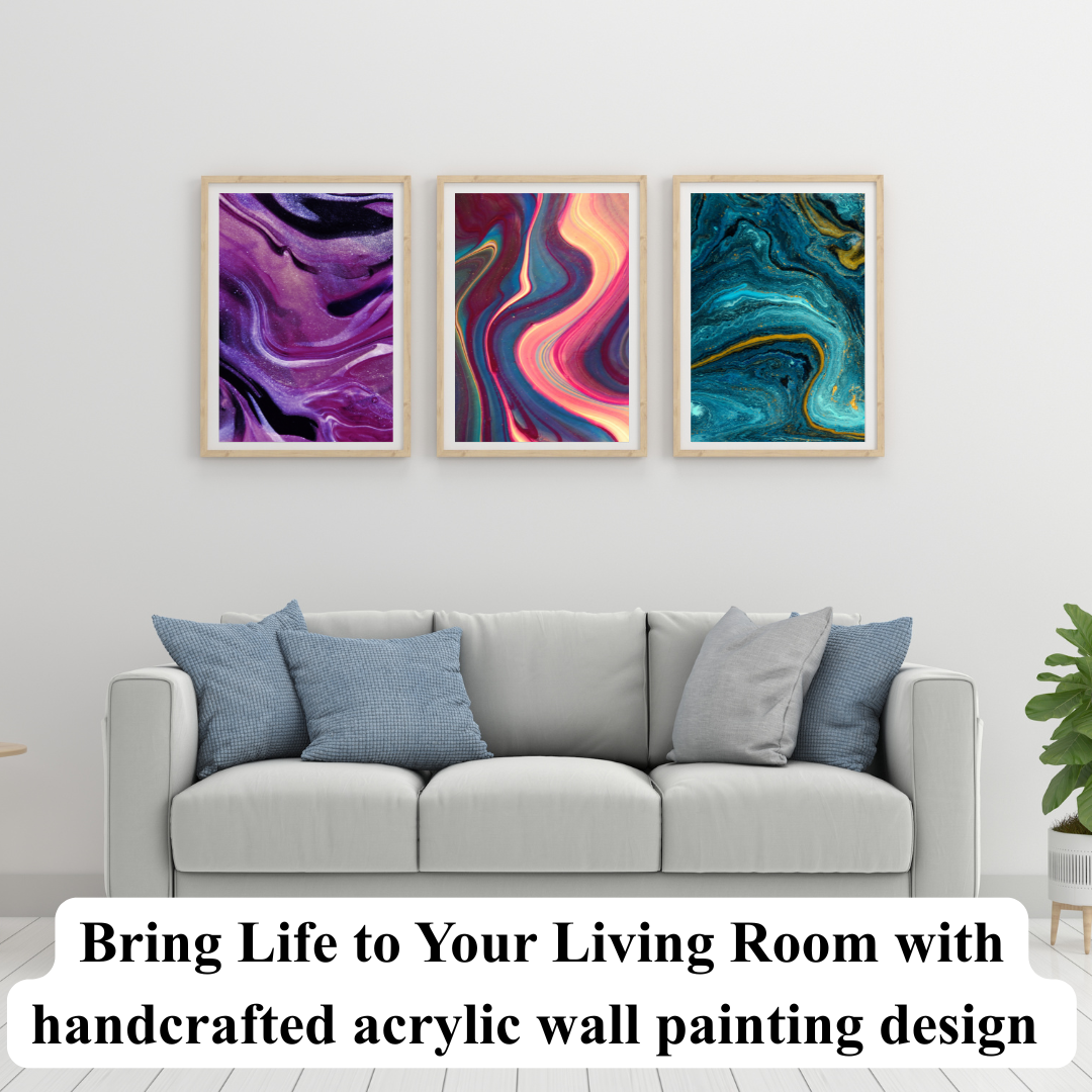 Bring Life to Your Living Room with handcrafted acrylic wall painting ...